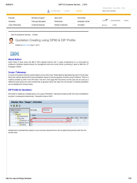 Sap Cs Config Dip Pdf Receipt Information Technology