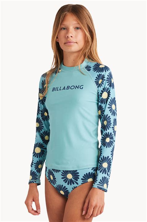 Billabong Girls Fresh Daze Suntop Set Mist Blue Swimwear Galore Au