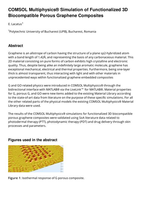 pdf comsol multiphysics® simulation of functionalized 3d