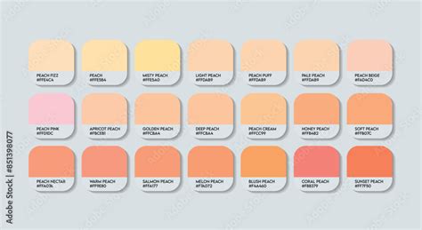 Photo And Art Print Peach Color Palette Peach Color Guide Palette With