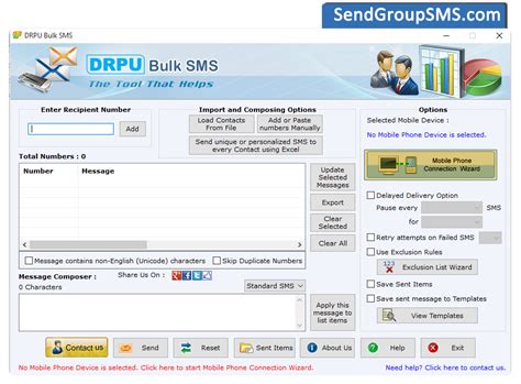 no internet gateway required to send sms from pc to mobile drpu bulk