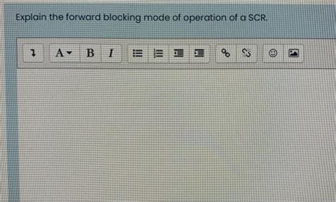 Solved Explain The Forward Blocking Mode Of Operation Of A