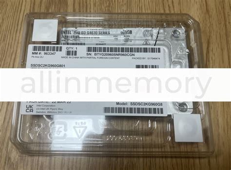 Intel Ssd S4610 960g Sata 2 5 Inch Ssdsc2kg960g801 Solid State Hard Drive Allinmemory