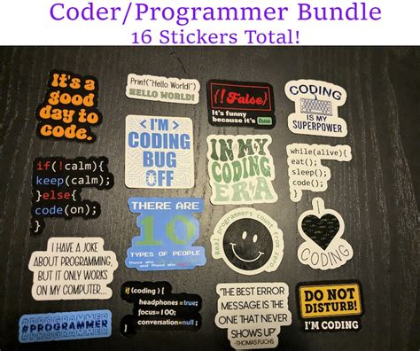 Coding Programmer Cs Bundle Stickers Laminated For Scratch And