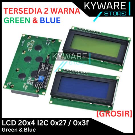 Jual Lcd X I C Module Blue Green Interface Biru Hijau X