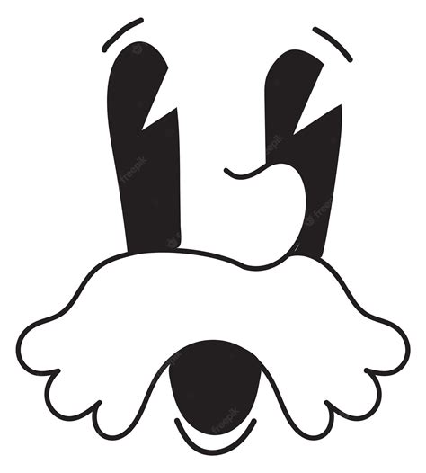 Premium Vector Funny Toon Face Comic Emotion Vintage Caricature