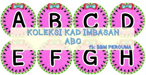 Bahan Bantu Mengajar Percuma Kad Imbasan Abc 26 Huruf Percuma