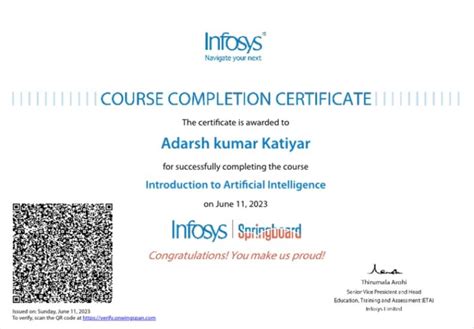 Adarsh Kumar Katiyar On Linkedin Technical Infosysspringboard Infosys