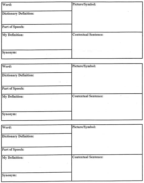 18 Vocabulary Graphic Organizers Images Frayer Model Graphic