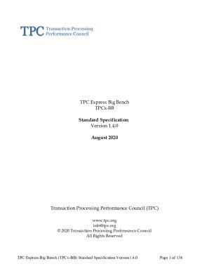 Fillable Online TPC DS The First Industry Standard Benchmark For Fax Email Print