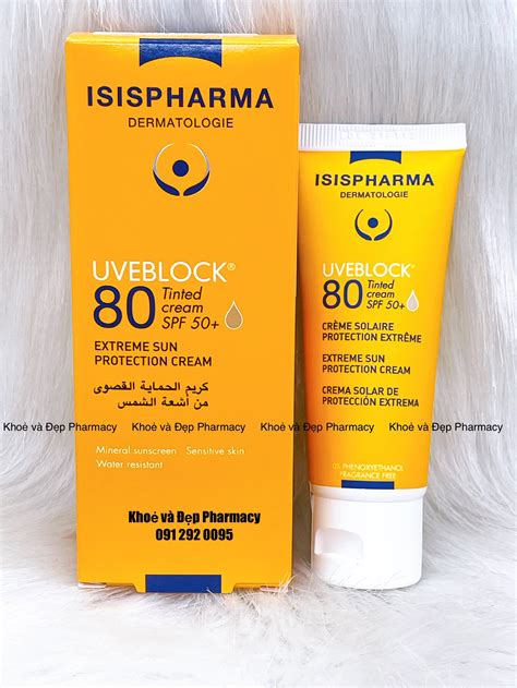 Isispharma Uveblock 80 Tinted Cream Spf50 Chống Nắng Bảo Vệ Cao Có