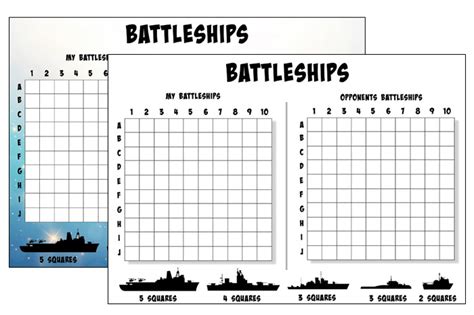 Battleship Printable Game 46 Off Th