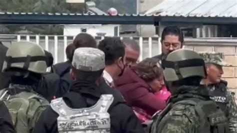 Delfina Gómez visita Texcaltitlán tras enfrentamiento de pobladores con