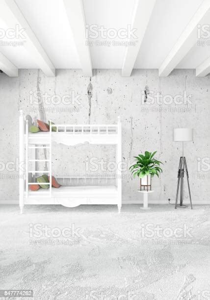 최소한의 스타일 화이트 침실 나무 벽과 회색 소파 인테리어 디자인 3d 렌더링입니다 3 차원 일러스트 레이 션 디지털 생성 이미지에 대한 스톡 사진 및 기타 이미지 Istock