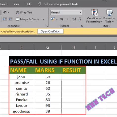 Nnn Tech On Linkedin Passfail Using If Function In Excel