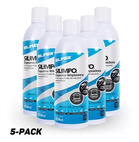 5 Pack Espuma Limpiadora Silimex Silimpo De 454 Ml Envío Gratis