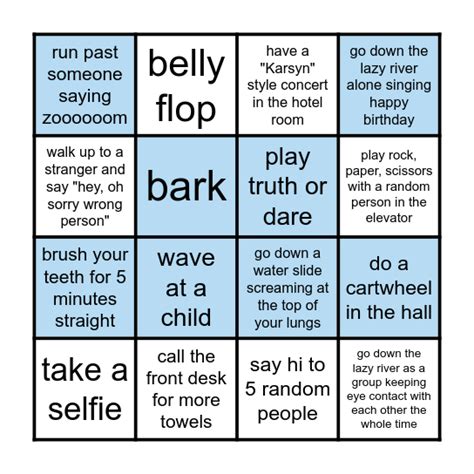 Black Out Bingo Card