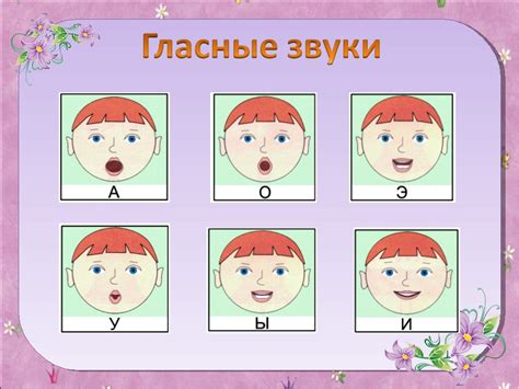 Гласные звуки картинки артикуляция