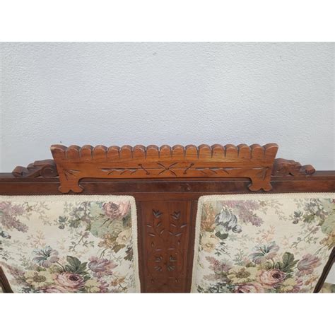 Antique Victorian Eastlake Settee Loveseat Bench 19th Century Chairish