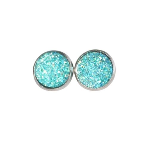 Fall Succulent Druzy Stud Earring Set Lake Lark