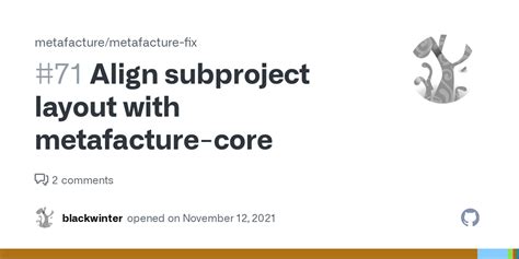 Align Subproject Layout With Metafacture Core · Issue 71 · Metafacturemetafacture Fix · Github