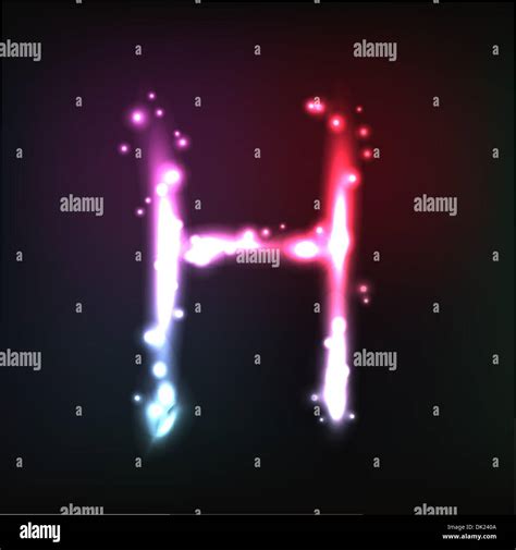 Vector Alphabet Neon Letter Stock Vector Image And Art Alamy