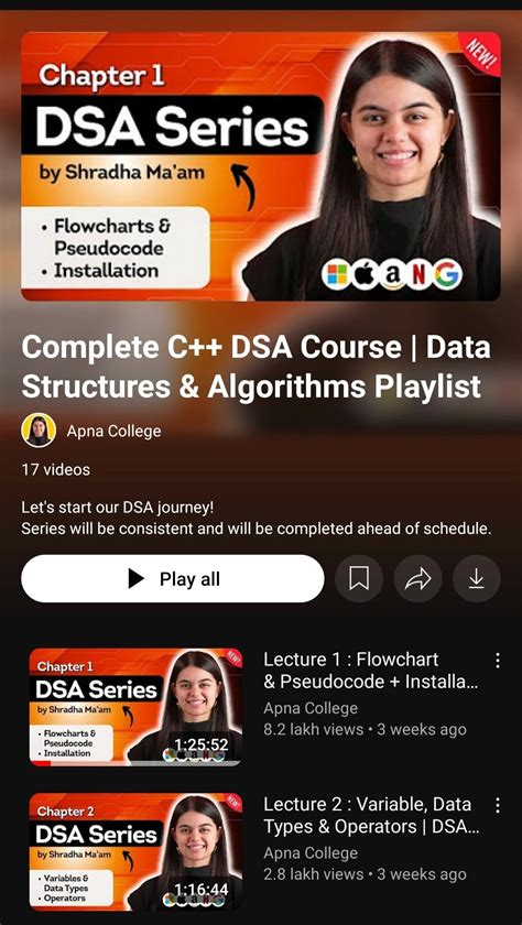 Rahul Gahlot On Linkedin Learning Dsa C Apnacollege