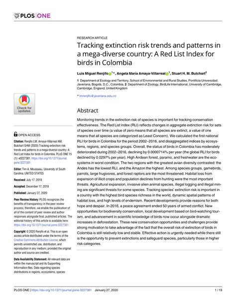 Pdf Tracking Extinction Risk Trends And Patterns In A Mega Diverse Country A Red List Index