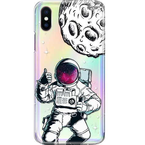 Capa Silicone NetCase Holográfica Astronaut Enjoying Asteroid CB