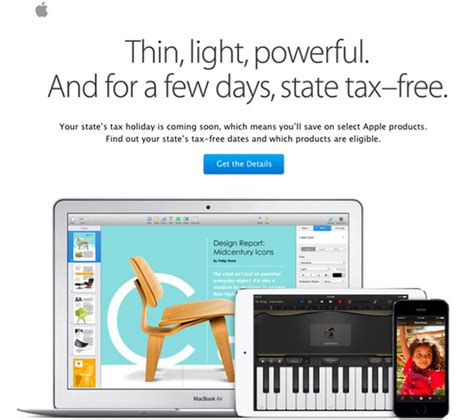 Apple Reminding Shoppers Of Upcoming Sales Tax Holiday Discounts
