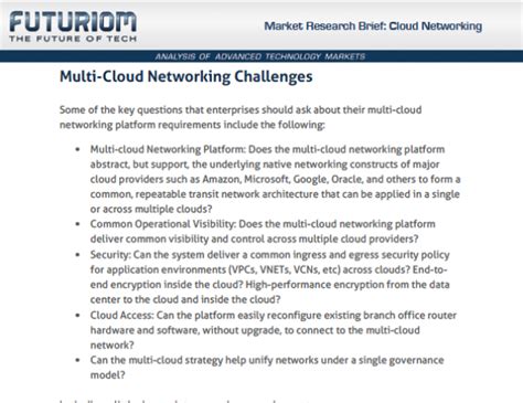 Inside Multi Cloud Networking Trends Futuriom