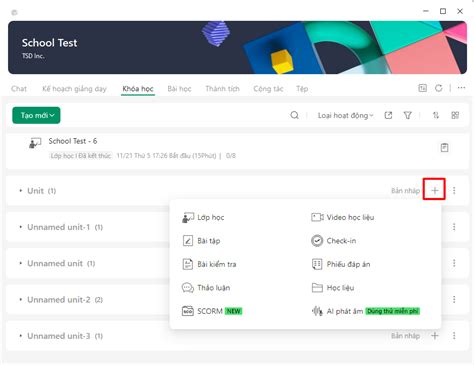 Thiết Lập Chương Unit Từ Lms Trên ứng Dụng Classin Classin Việt Nam
