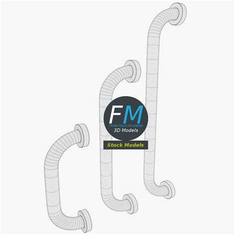 C Type Door Handles 3d Model Cgtrader
