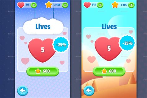 Game Ui Pack Sky Game Assets Graphicriver