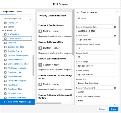 Unofficialsf 8 Recipes For Custom Header Screen Flow Component The