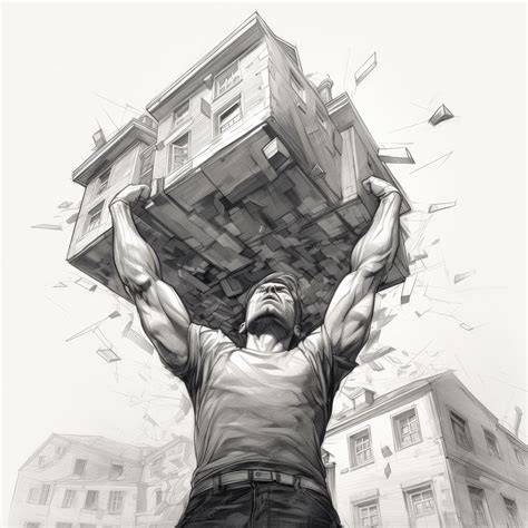 Premium Ai Image Redefining Strength A Striking Sketch Of A Herculean