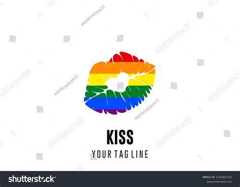 Kiss Lgbtq Rainbow Pride Sign Stock Illustration 2183827751 Shutterstock