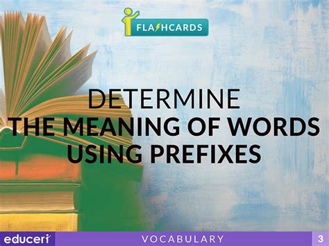 Flashcards Determine The Meaning Of Words Using Prefixes Lesson Plans