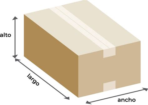 Medidas de una caja de cartón Servei Estació