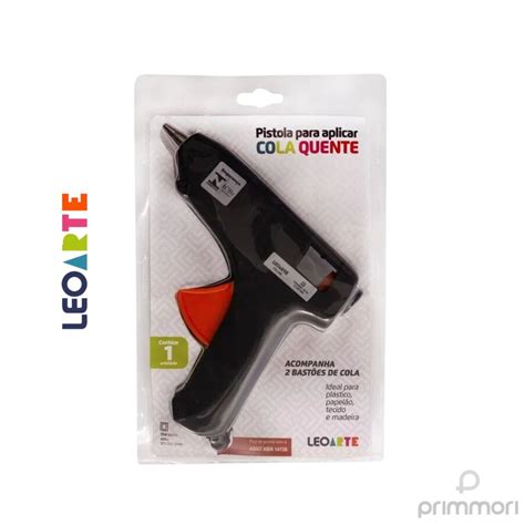 Pistola Cola Quente Grande 40w Bivolt Preta Leoarte Primmori