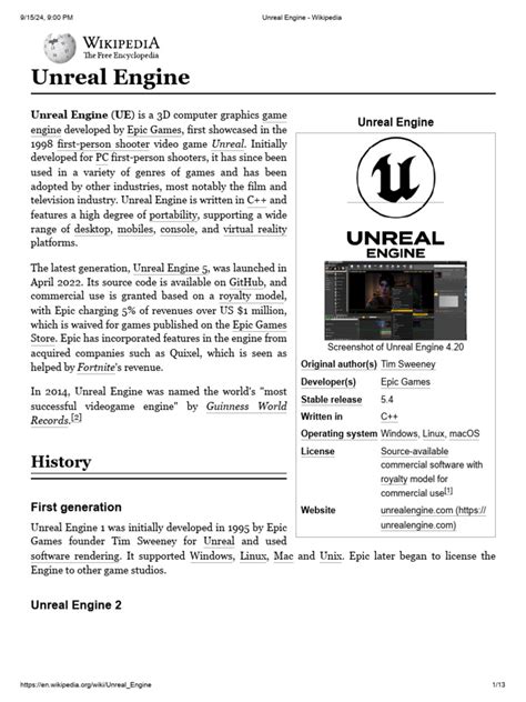 what is unreal engine pdf