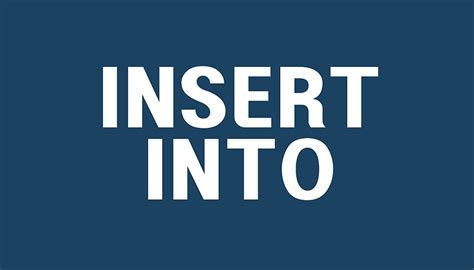 Mysql 데이터 삽입 Insert Into