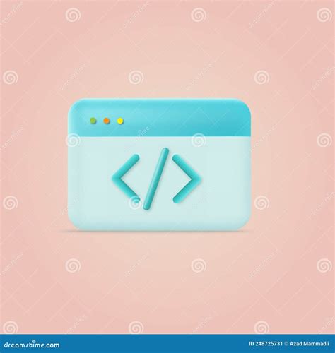 3d Website Coding Web Page Concept Vector Stock Illustration