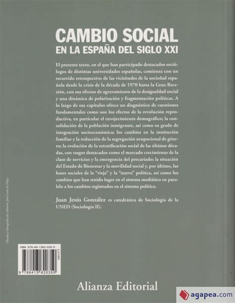 Cambio Social En La EspaÑa Del Siglo Xxi Tercera Edicion Juan Jesus
