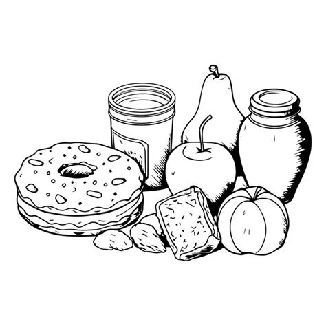 Fast food desenhado à mão em estilo doodle Vetor Premium