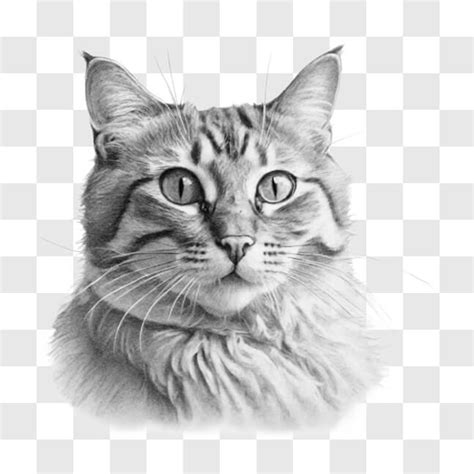 Download Detailed Sketch Of An Orange Tabby Cat Sketches Online