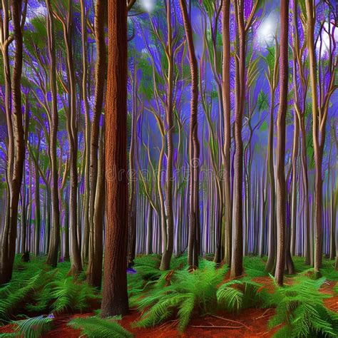 Fractal Forest An Abstract Representation Of A Forest Created With
