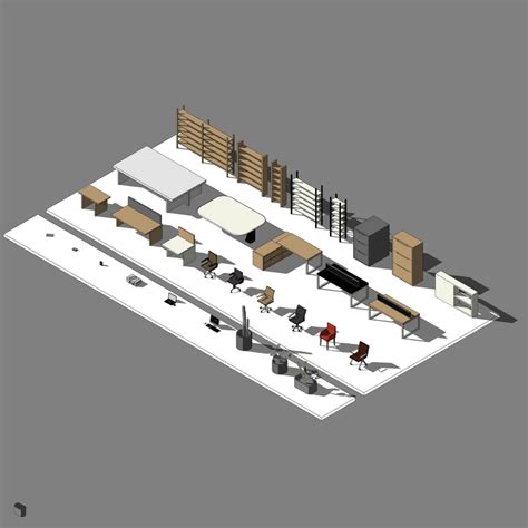 3d Model Revit Parametric Office Setups Toffu Co