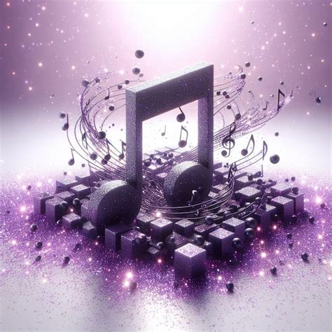 Premium Photo Music Notes Dancing In A Glitter Object