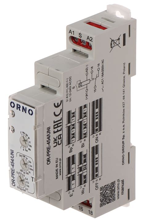 TIME RELAY MODULE OR PRE 454 UNI ORNO 12V DC Delta